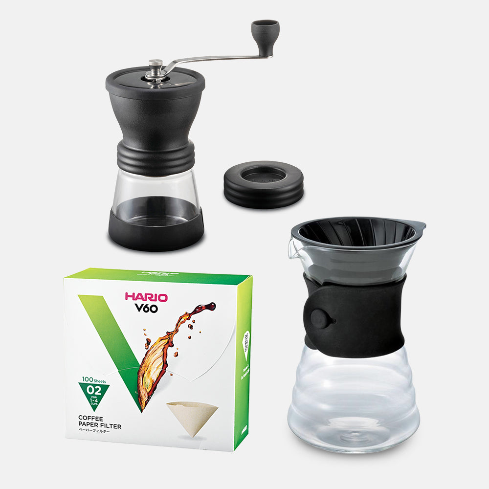 Hario Skerton N and V60 Drip Decanter Starter Kit — Hario UK
