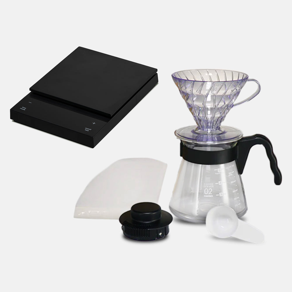 Hario Polaris Black and V60 Coffee Dripper and Server Set (Size 02) — Hario UK